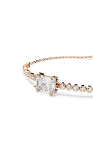 SWAROVSKI Matrix Tennis Bracelet - Rose Gold/white