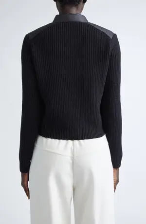 Moncler Wool, Cashmere And Quilted Down Puffer Cardigan - Black