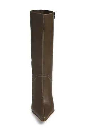 Jeffrey Campbell Dotty Leather Boots - Olive