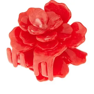 SOLAR ECLIPSE Origami Gardenia Claw Clip - Red