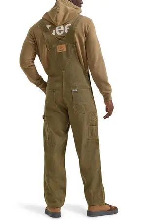 LEEM Railroad Stripe Workwear Bib Overalls