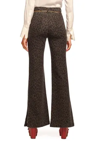 Ramy Brook Tyra Animal Print Flare Jeans