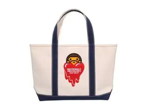 A BATHING APE X Emotionally Unavailable Baby Milo Tote Bag - Navy Blue