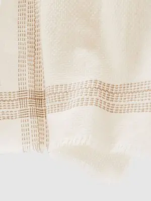 REISS Vivienne Wool-cashmere Textured Scarf
