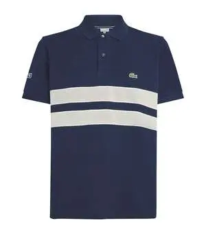 Lacoste Lacoste Cotton Mesh-Insert Polo Shirt Navy