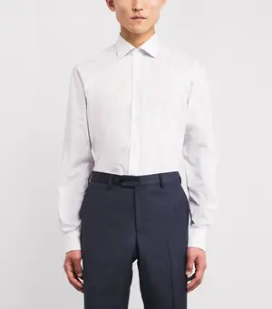 Pal Zileri Cotton Polka Dot Shirt