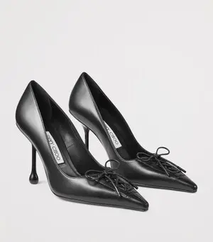 JIMMY CHOO Scarlett 95 Leather Pumps - Black