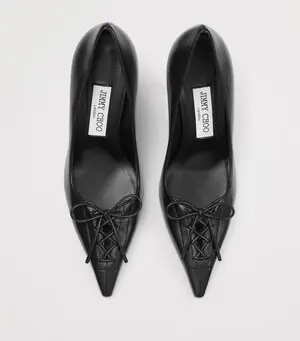 JIMMY CHOO Scarlett 95 Leather Pumps - Black