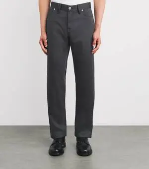 Brioni Wool-cotton Straight-leg Jeans