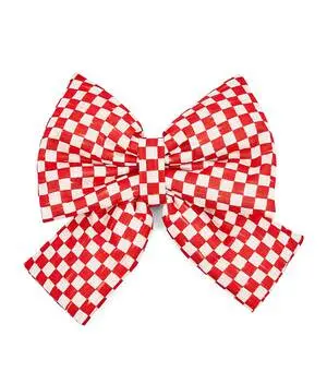 MACKENZIE-CHILDS Check Medium Bow - Red