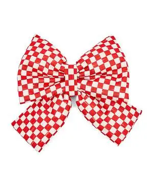 MACKENZIE-CHILDS Check Medium Bow - Red