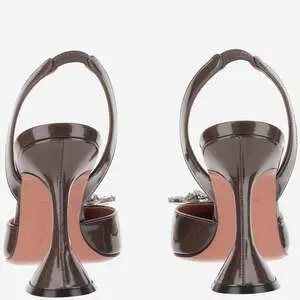 Amina Muaddi Begum Leather Slingbacks