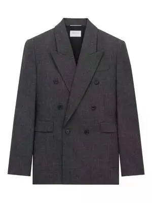 Saint Laurent Double-breasted Wool Blazer - Black
