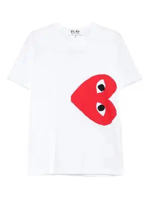 Play Comme Des Garcon Heart Logo T-shirt - White
