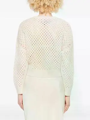 Max Mara Open-knit Long-sleeve Sweater