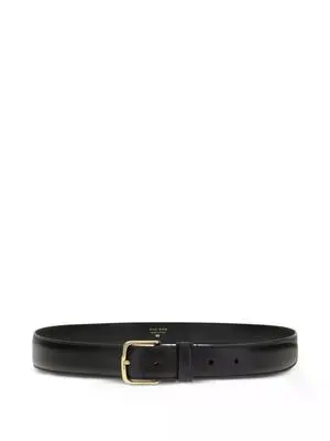 THE ROW Leather Buckle Belt - Black