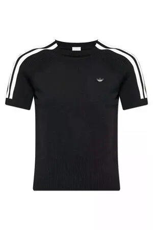 Adidas Ribbed Top With Logo Detail