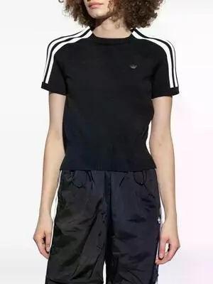 Adidas Ribbed Top With Logo Detail