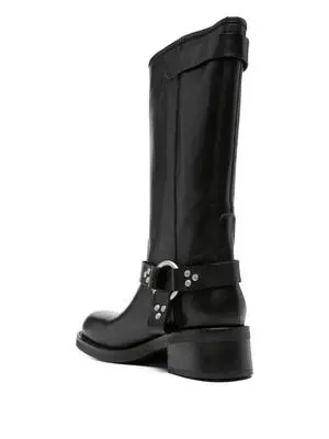 P.a.r.o.s.h Buckle-strap Leather Boots