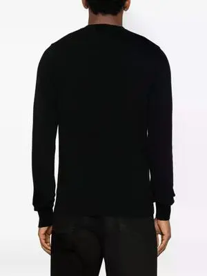 Play Comme Des Garcon Emblem Rhinestone-heart Sweater - Black