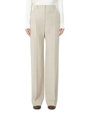 Max Mara Straight Leg Virgin Wool Pants