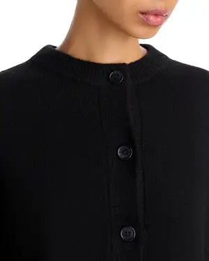 Aqua Side Slit Cardigan - Black