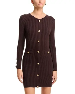 Aqua Knit Mini Dress Exclusive - Brown