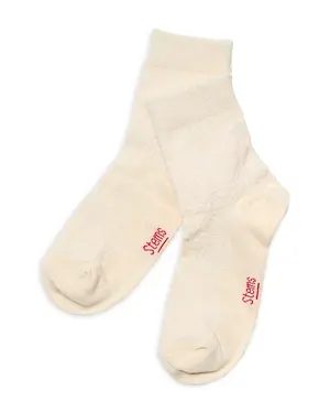 STEMS Fleur Crew Socks - Ivory