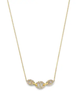 Bloomingdale'S Diamond Triple Link Collar Necklace - Yellow Gold