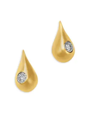 Bloomingdale'S Diamond Pear Stud Earrings - Yellow Gold