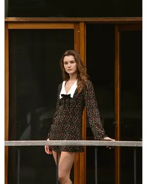 French Connection Yasmin Crepe Collared Dress