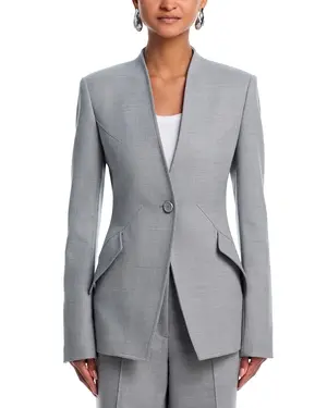 Helmut Lang Apex Sculpted Single Button Blazer