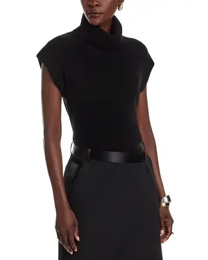 Bloomingdale'S Cashmere Turtleneck Sweater Vest - Black