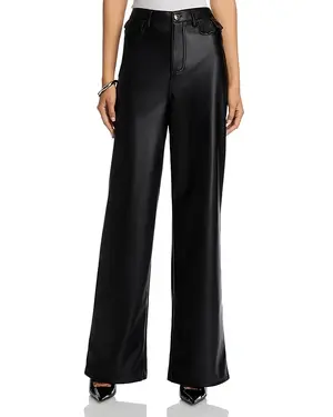 Steve Madden Faux Leather Bootcut Pants