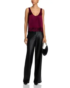 Steve Madden Geraldine Faux Leather Bootcut Pants