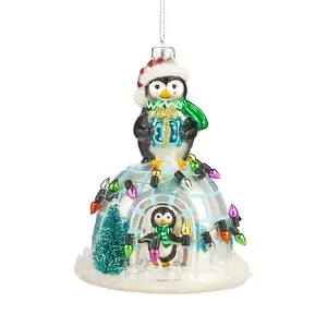 Bloomingdale'S Glass Penguin Igloo Ornament Exclusive - No Color