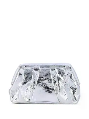 THEMOIRE Afrodite Pleated Clutch Bag - Silver