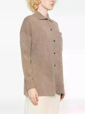 Max Mara Buttoned Chest-pocket Cardigan - Brown