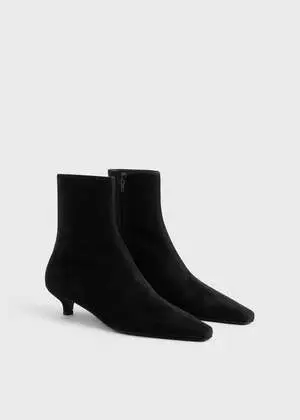 TOTEME Slim Suede Ankle Boots