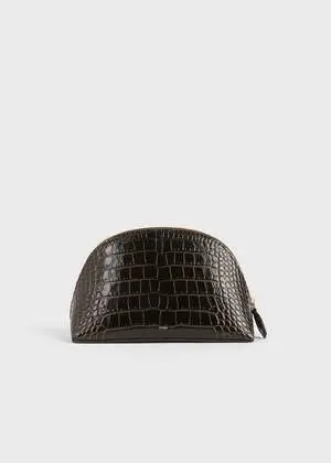 TOTEME Small Croco-embossed Day Pouch - Brown