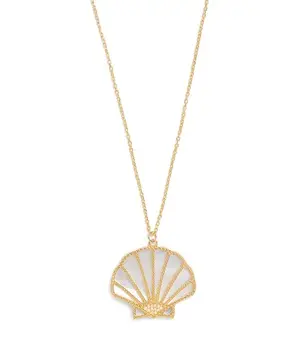 L'ATELIER NAWBAR Yellow Diamond And Mother-of-pearl Shell Necklace - Gold