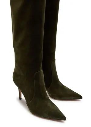 GIANVITO ROSSI Hansen Over-the-knee Suede Boots - Khaki