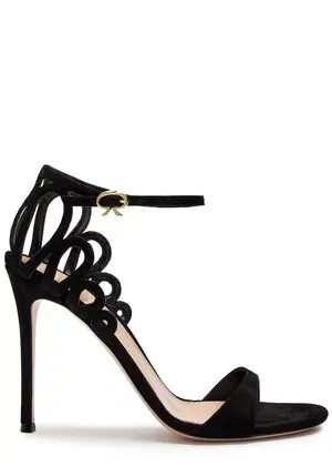 GIANVITO ROSSI Elisa Cut-out Suede Sandals