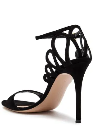 GIANVITO ROSSI Elisa Cut-out Suede Sandals