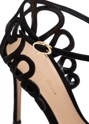 GIANVITO ROSSI Elisa Cut-out Suede Sandals