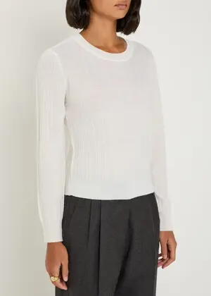 Veronica Beard Cheval Ribbed Wool Jumper
