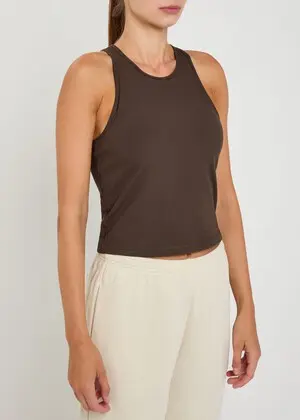 Vuori Pose Plyo Ribbed Tank - Brown