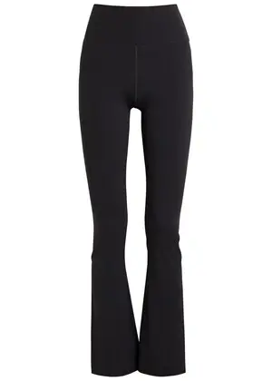 Vuori All The Feels Flared Stretch-jersey Leggings - Black