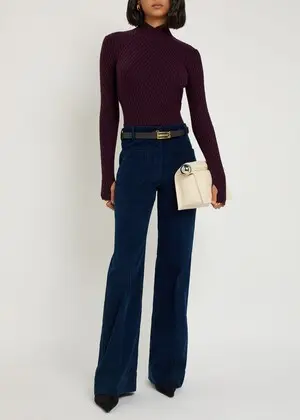 Victoria Beckham Alina Flared-leg Corduroy Jeans