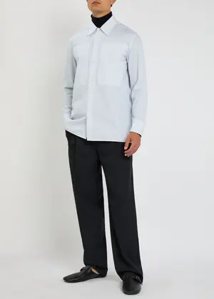 JIL SANDER Tuesday Striped Cotton-poplin Shirt - White